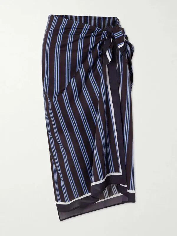 Staud Romee Sarong Cotton Coverup - Blue