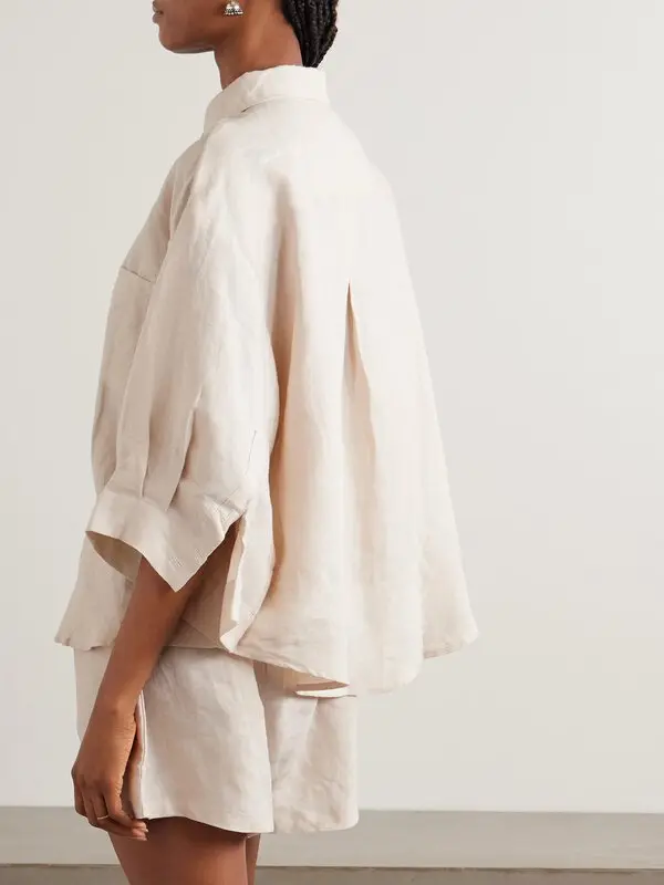 DEIJI STUDIOS Linen Shirt And Shorts Set