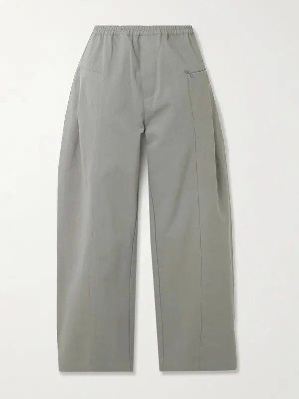 DEIJI STUDIOS Pleat Organic Cotton-twill Barrel-leg Pants