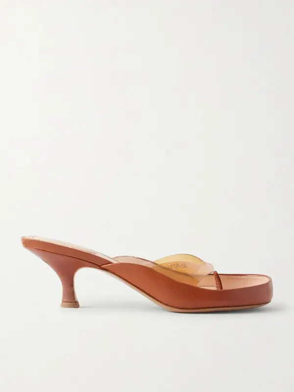 Chloé Junie Tpu And Leather Sandals - Brown