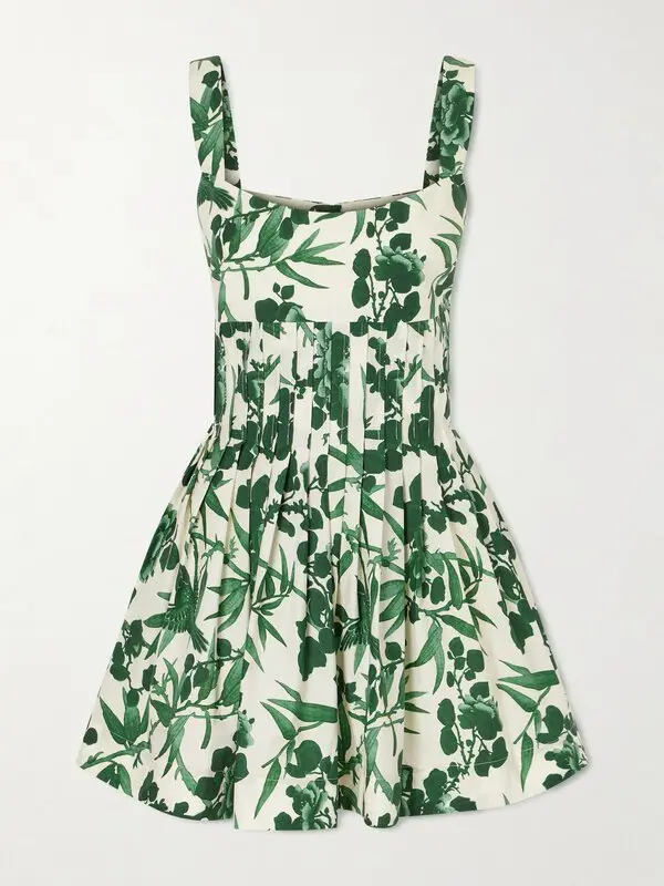 Cara Cara Ria Floral Print Cotton Mini Dress