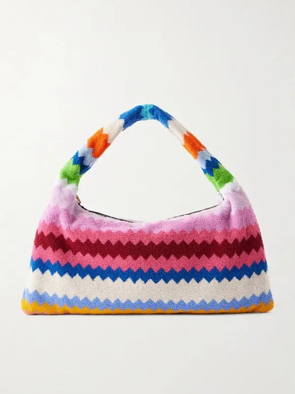 Missoni Striped Cotton-terry Shoulder Bag - Multi
