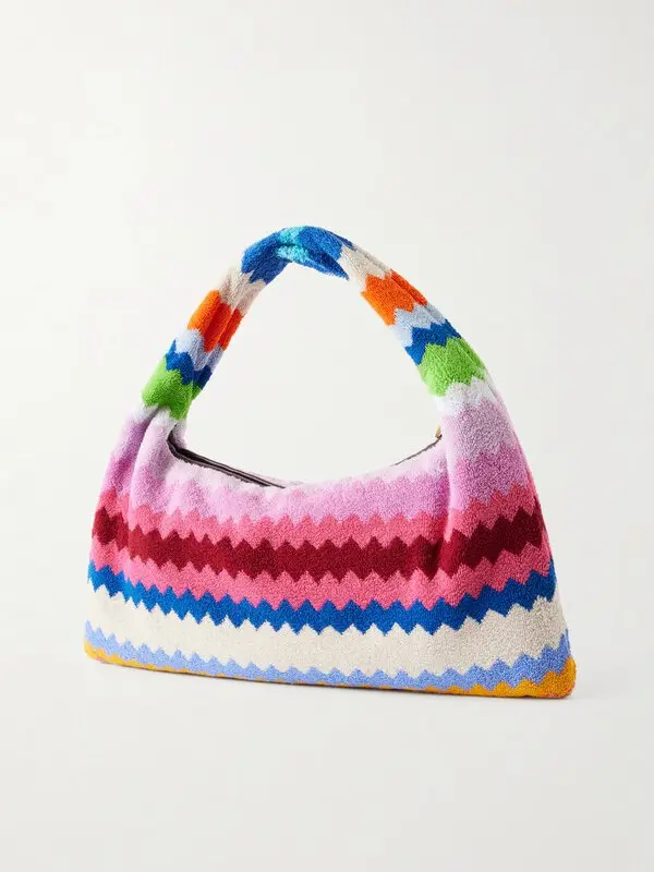 Missoni Striped Cotton-terry Shoulder Bag - Multi
