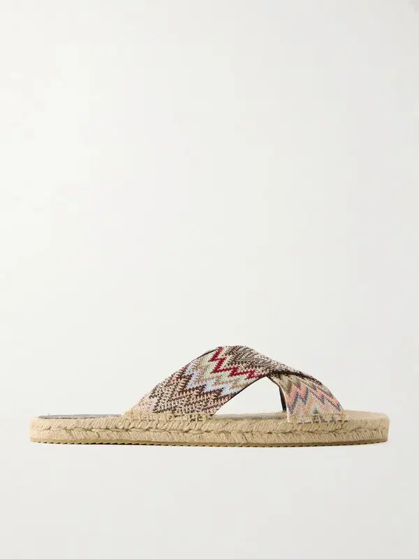 Missoni Harlow Striped Woven Espadrilles - Neutrals