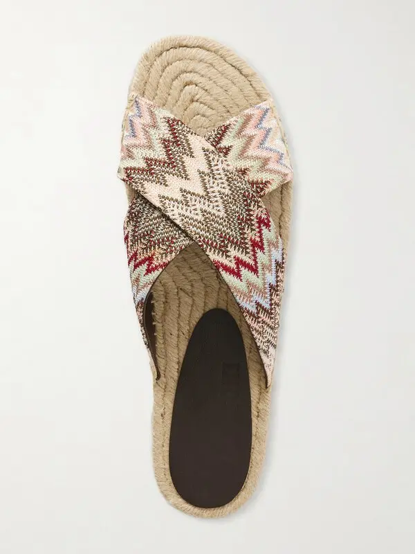 Missoni Harlow Striped Woven Espadrilles - Neutrals