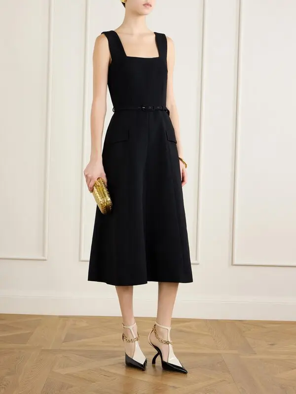 FERRAGAMO Two-tone Patent-leather Pumps With Gold-tone Anklet