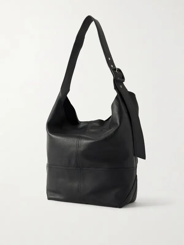 AMI Paris Etienne Buckled Leather Crossbody Bag