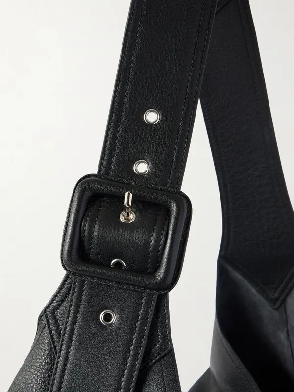 AMI Paris Etienne Buckled Leather Crossbody Bag