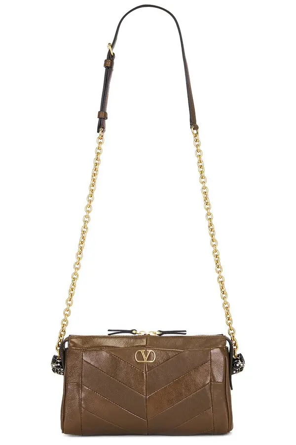 Valentino Garavani Panthea Small Shoulder Bag - Tundra