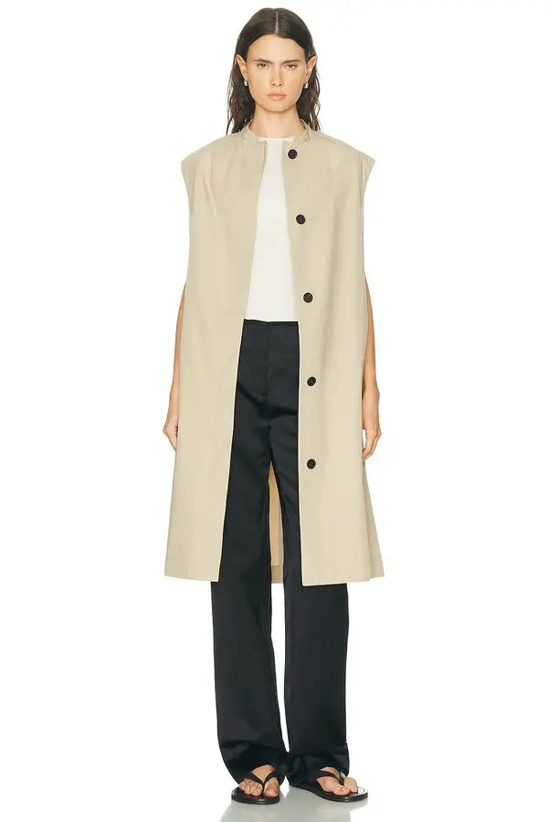 TOTEME Detachable Cape Coat - Beige