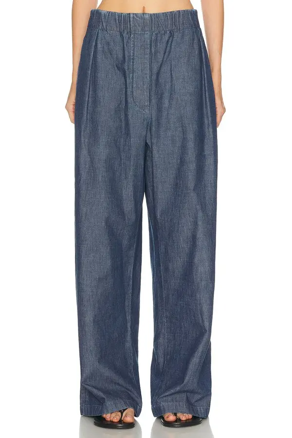 JIL SANDER Wide Leg Trouser - Indigo