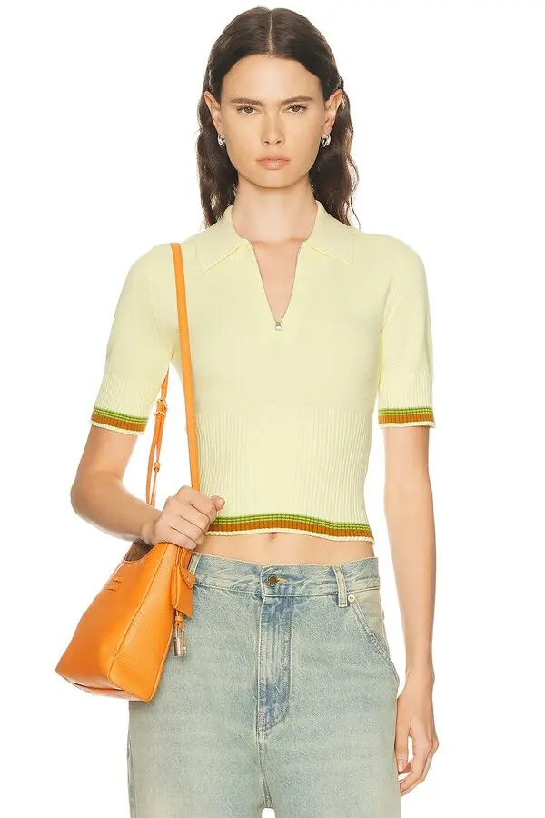 Guest In Residence Marcella Polo Top - Mist
