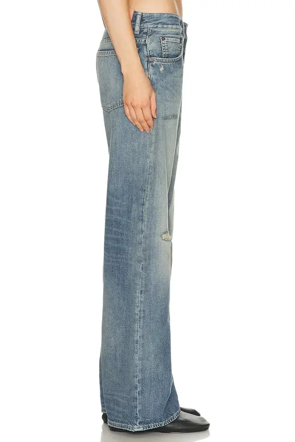 Acne Studios Daybreak Wide Leg - Mid Blue