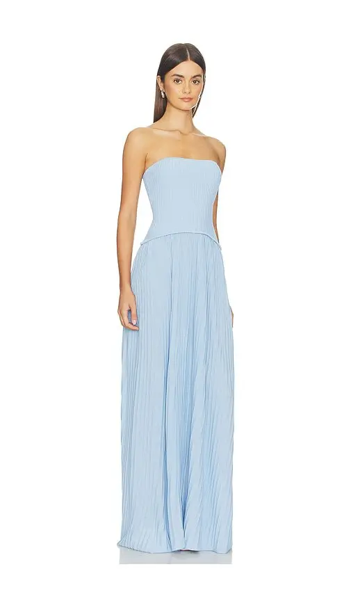 Solid & Striped The Strapless Soglio Dress - Blue