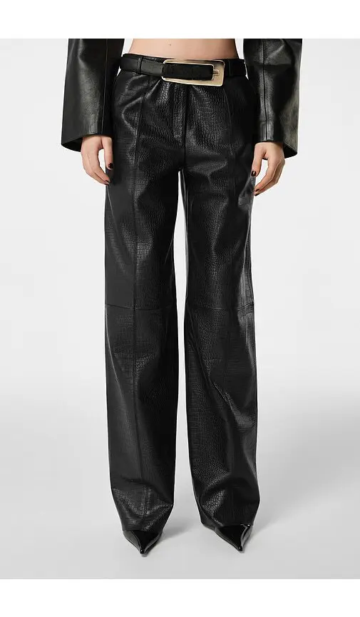 Revolve Agnes Croc-embossed Leather Pants