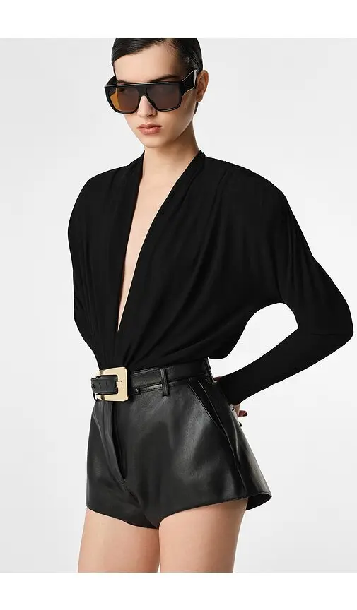 Revolve High-waisted Leather Hot Shorts