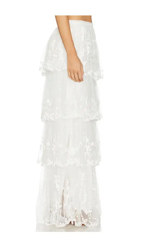 LoveShackFancy Tiered Lace Maxi Skirt
