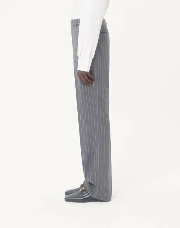 Valentino Garavani Wool Pinstripe Tailored Trousers
