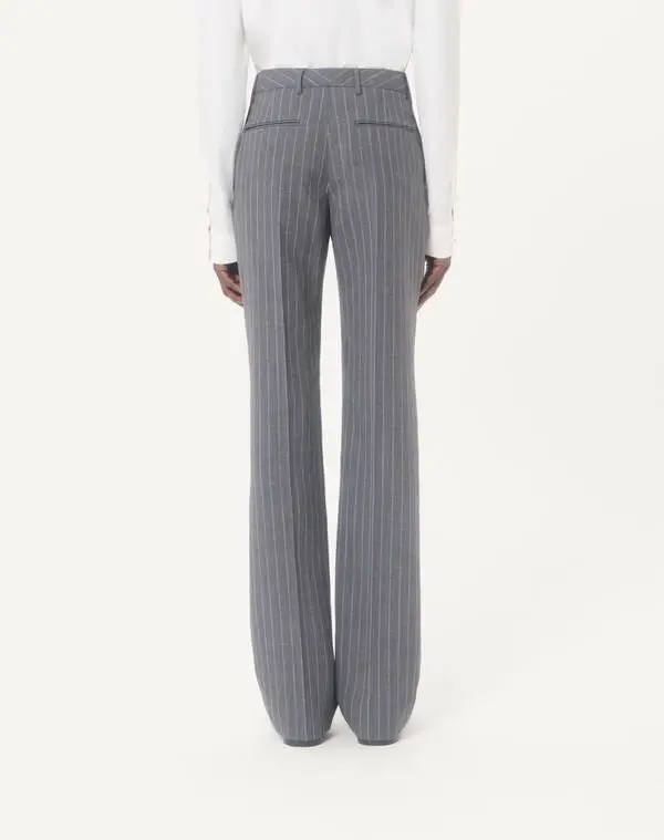 Valentino Garavani Wool Pinstripe Tailored Trousers