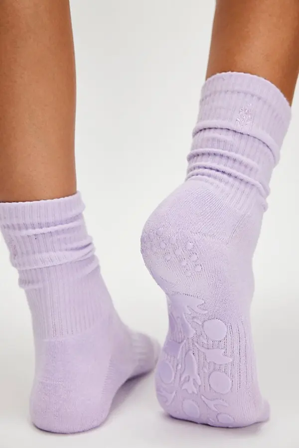 Free People Total Buti Pilates Grip Socks - Lavender