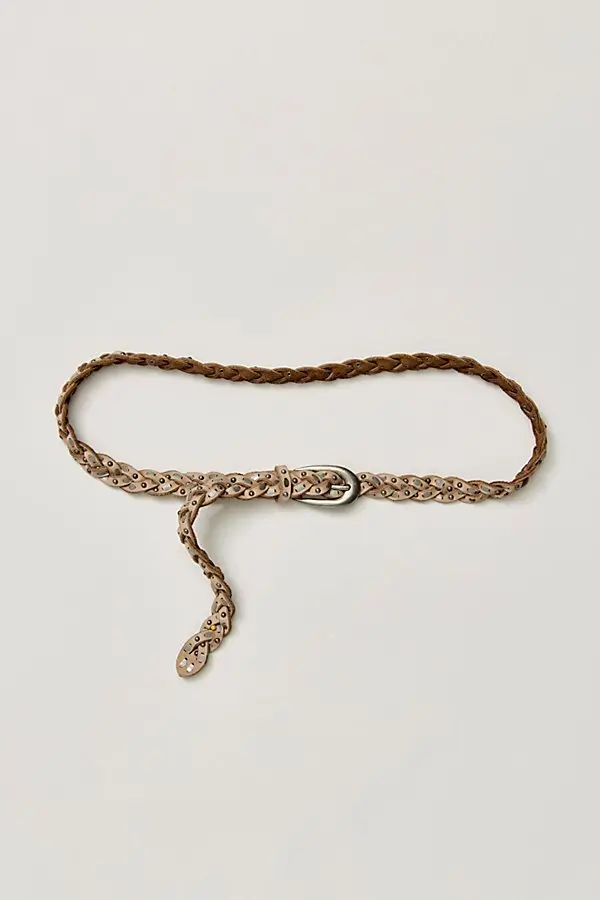 Free People Sol Slim Stud Belt - Bone