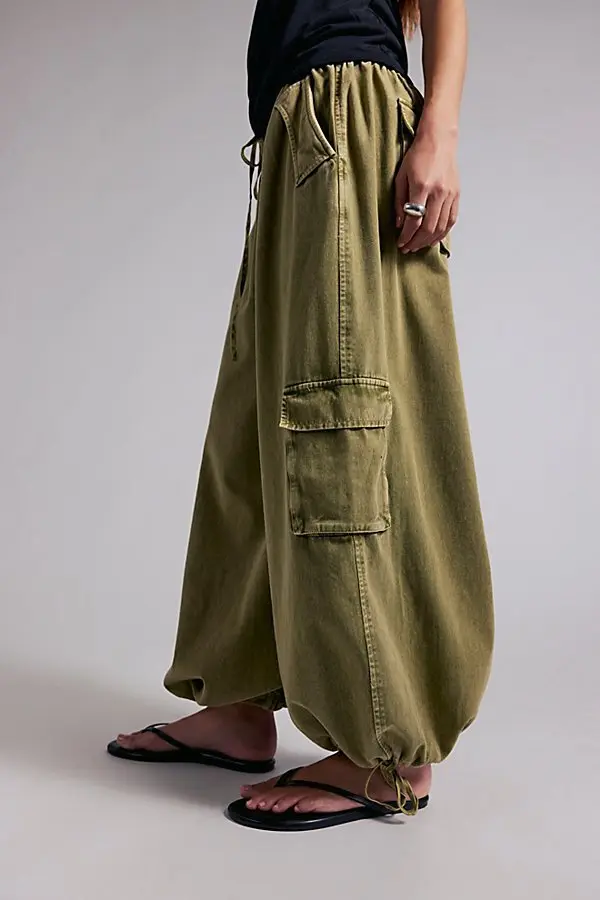 Free People Bobbi Cargo Trousers - Army
