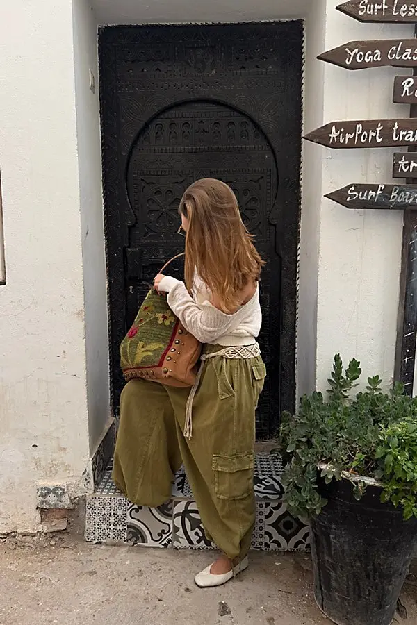 Free People Bobbi Cargo Trousers - Army