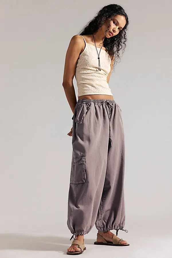 Free People Bobbi Pull-on Cargo Trousers - Ashblown