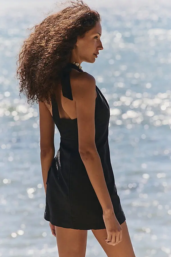 Free People Best Day Ever Linen Mini Dress