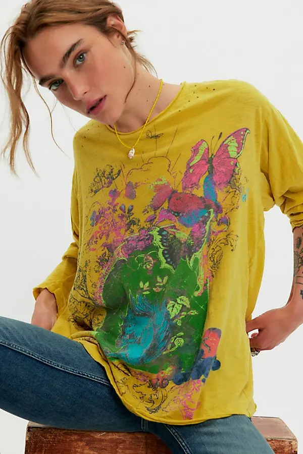 MAGNOLIA PEARL Just A Squirrel Viggo Long Sleeve Tee