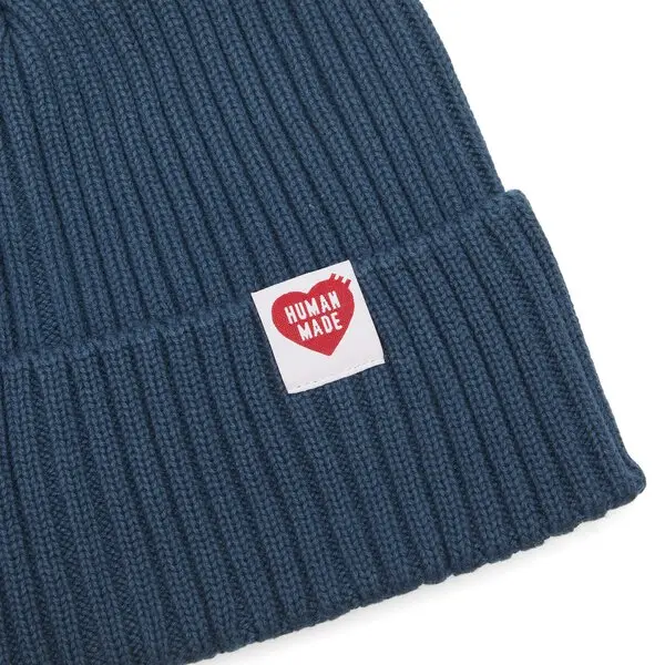 HUMAN MADE Cotton Rib Beanie - Navy