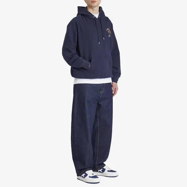 A BATHING APE 1st Camo College Logo Hoodie - Navy