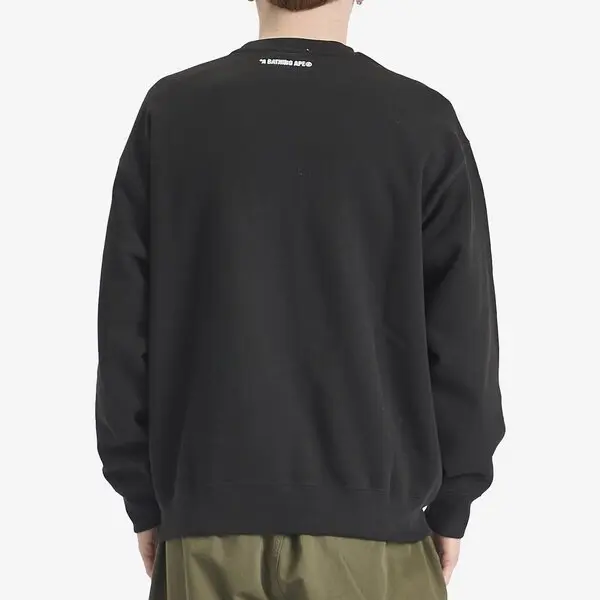 A BATHING APE Abc Camo Ape Head Relax Fit Crew Sweatshirt