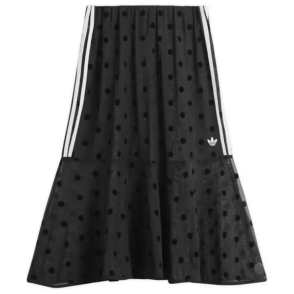 Adidas Polka Dot Sheer Midi Skirt