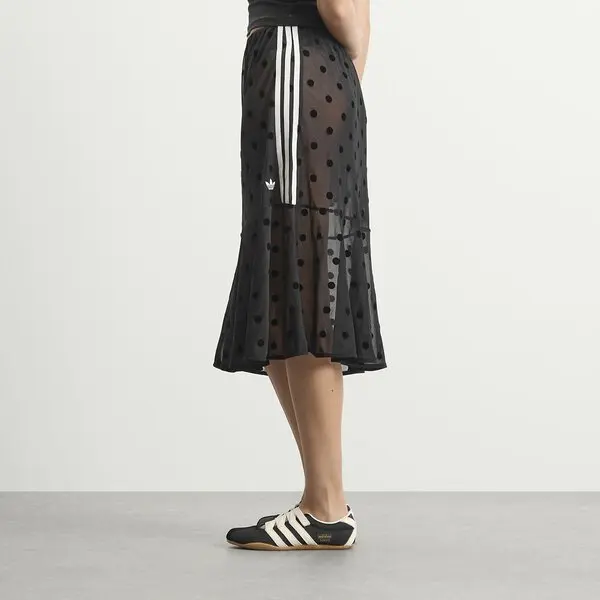Adidas Polka Dot Sheer Midi Skirt