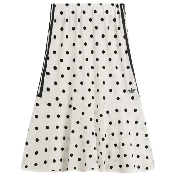 Adidas Polka Dot Sheer Midi Skirt - Off White