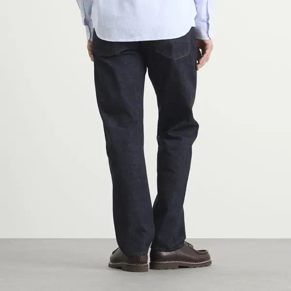DRAKE'S Selvedge Denim Straight Jeans - Indigo