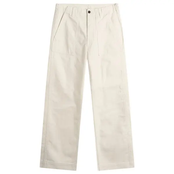 DRAKE'S Twill Fatigue Trousers - Ecru