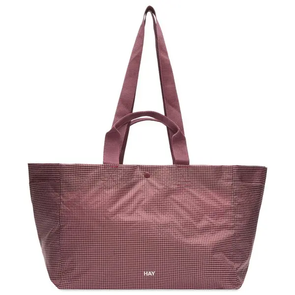 HAY Grid Weekbag Small - Burgundy