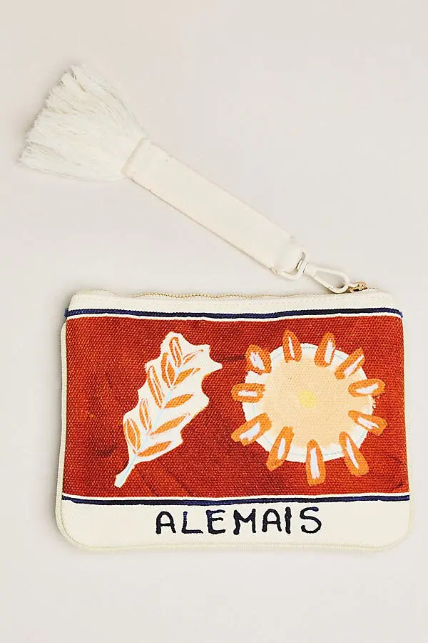 ALEMAIS Soleil D'amour Patch Zip Pouch - Rust