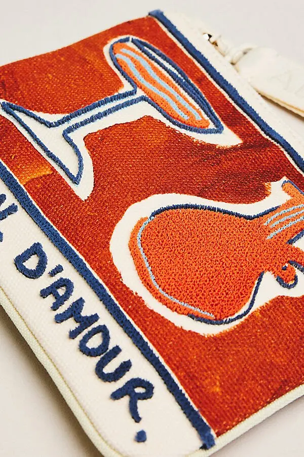 ALEMAIS Soleil D'amour Patch Zip Pouch - Rust