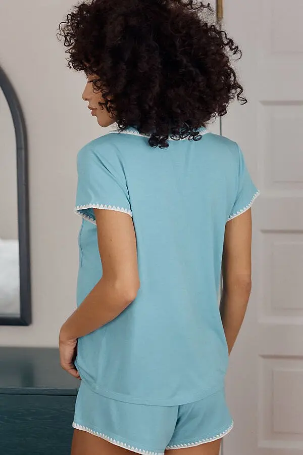Eberjey Frida Pajama Set - Turquoise