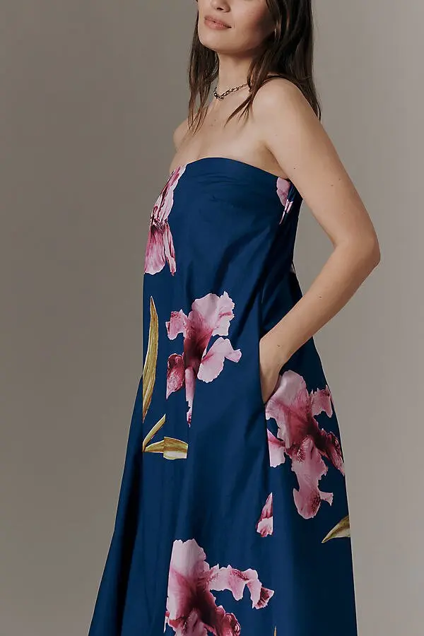 anthropologie navy blue dress Anthropologie Girls From Savoy Pinup 50's Style Eyelet Dress Size 6 Navy –  Finds For You main image 1