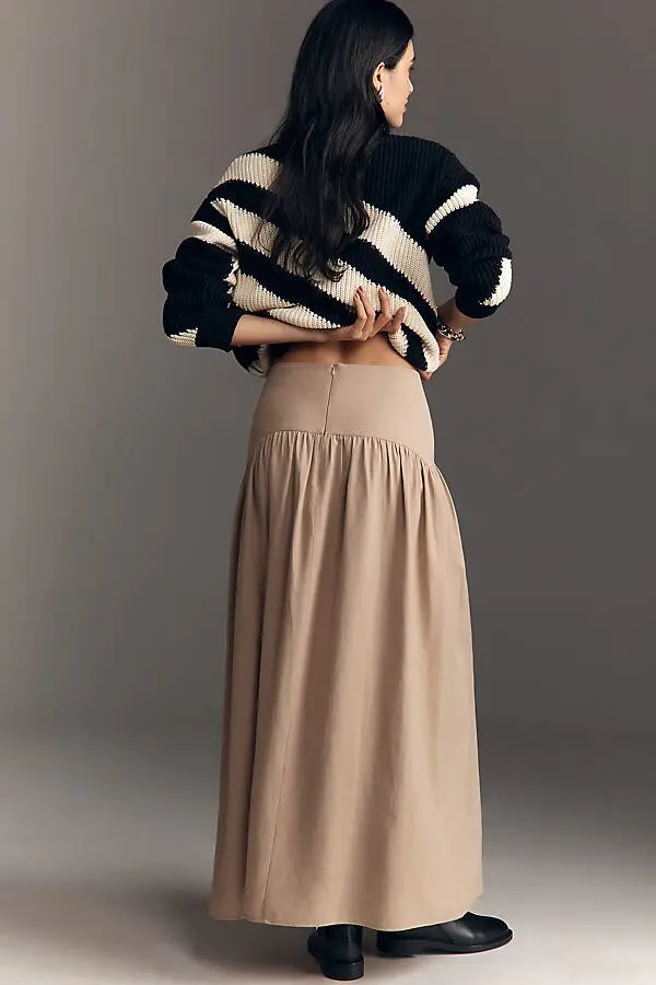 BAYSE Delphine Drop-waist Maxi Skirt
