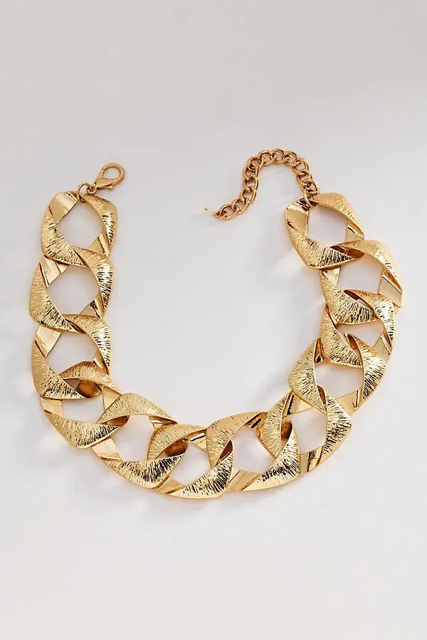 Anthropologie Chunky Chain Necklace - Gold