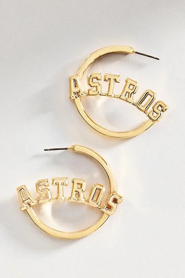 Baublebar Mlb Wordmark Hoop Earrings - Astros