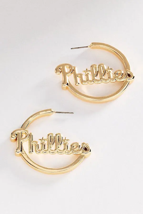 Baublebar Nameplate Hoop Earrings - Phillies
