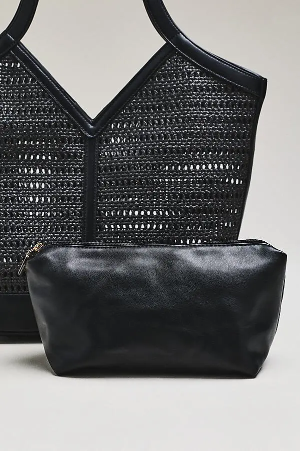 SHIRALEAH Tosca Woven Tote Bag