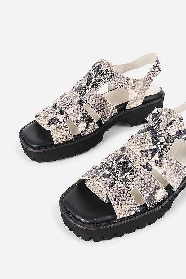Intentionally Blank Haddie Fisherman Sandals - Snake