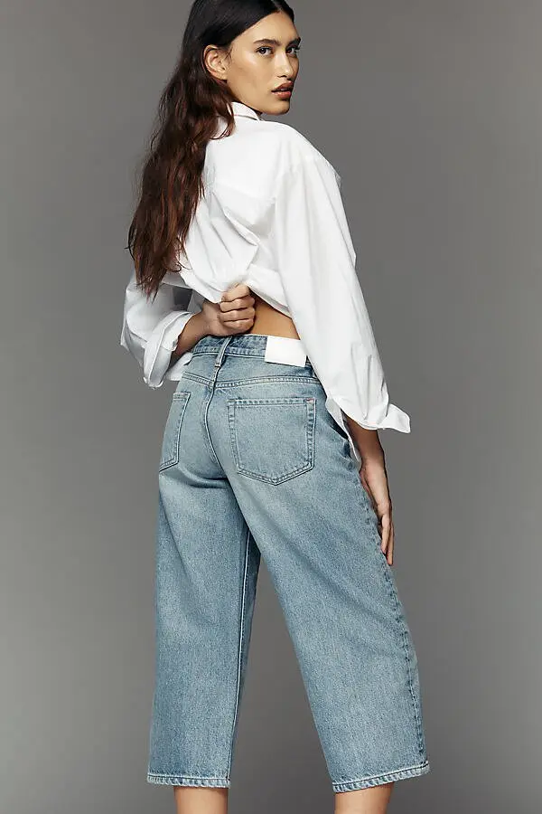 EB DENIM Low-rise Baggy Capri Jeans